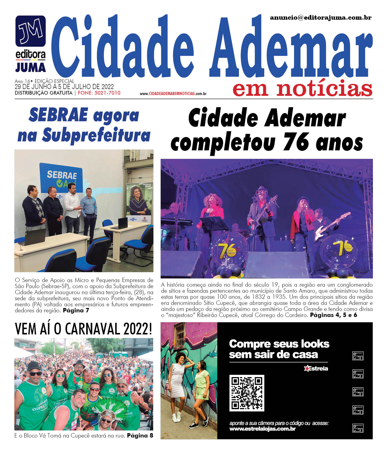 Cidade Ademar – Edição Especial 29/06 | Editora Juma