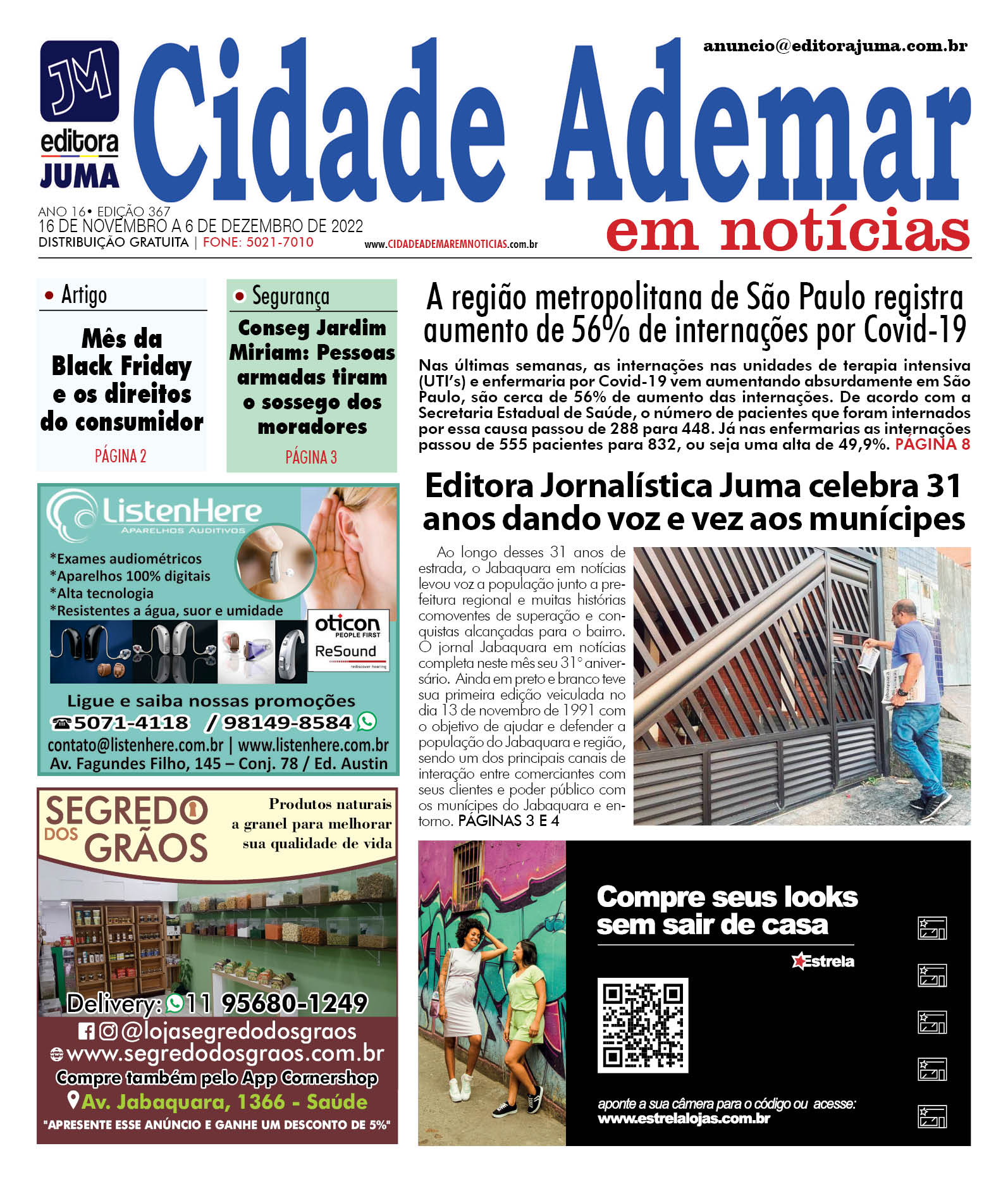 Jornal Cidade Ademar em Notícias – Ed. 367 | Editora Juma